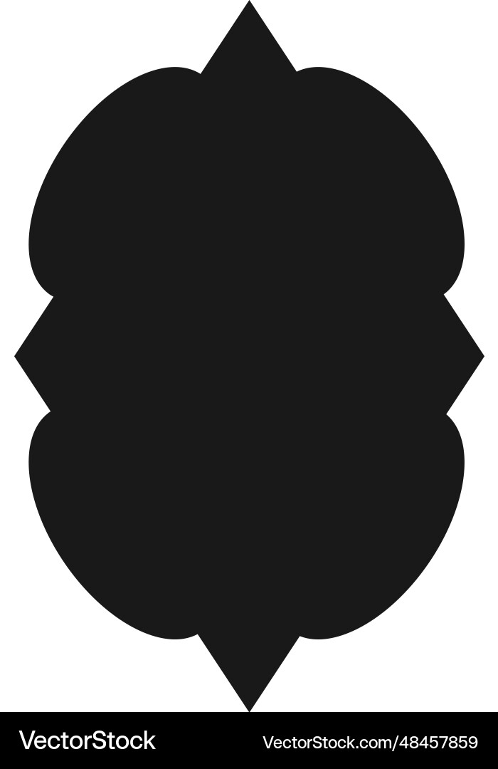 Blank product label decorative black shape Vector Image