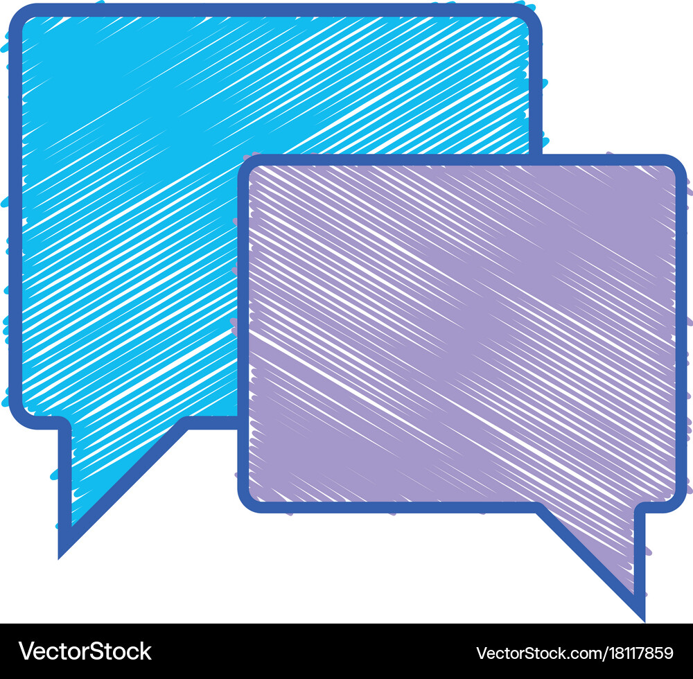 Color chat bubbles notes text message Royalty Free Vector