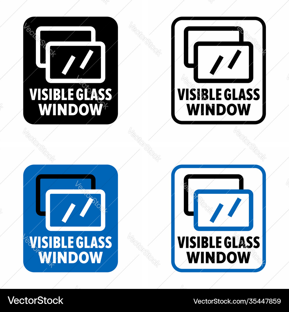 Stronger and thinner visible glass window Vector Image