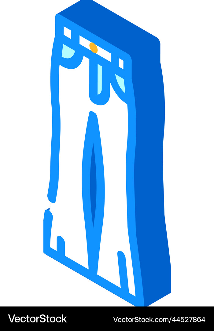 Bell bottoms pants clothes isometric icon Vector Image