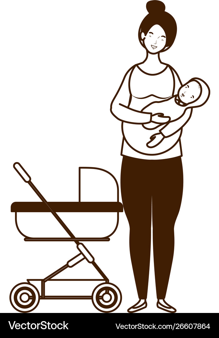 Isolated mother with baby design Royalty Free Vector Image