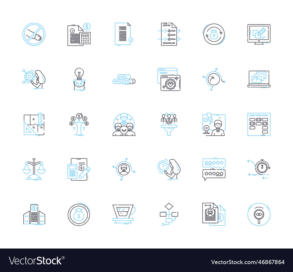 Rapid prototyping linear icons set iterative Vector Image Rapid prototyping linear icons set iterative Vector Image
