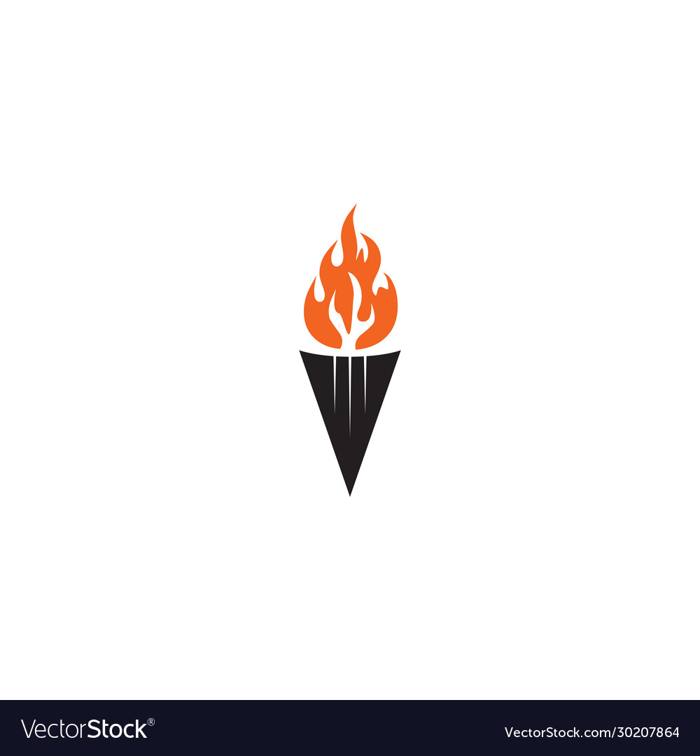 Torch logo design template Royalty Free Vector Image
