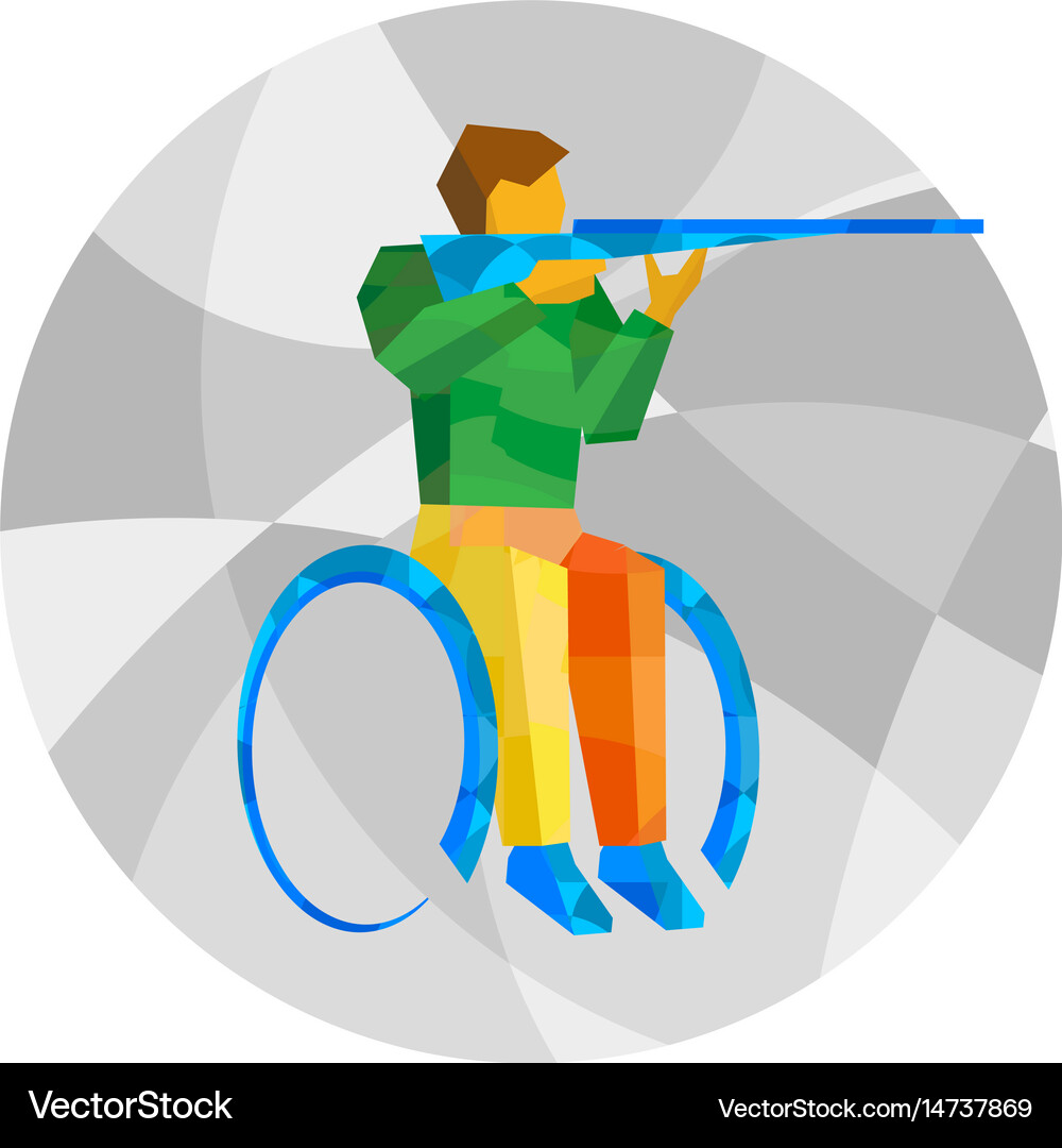 Disabled Shooter Icon Royalty Free Vector Image