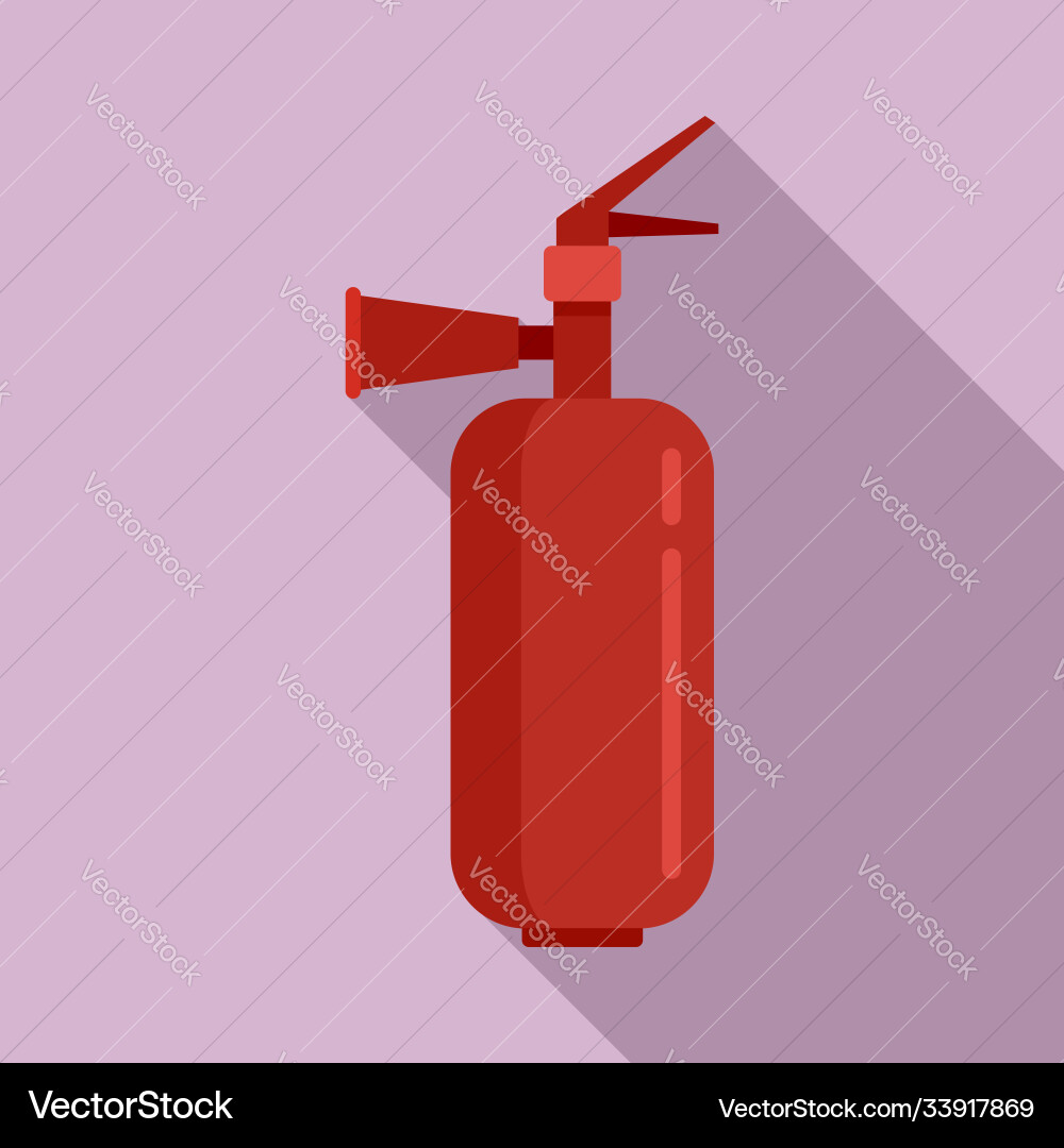Fire extinguisher help icon flat style Royalty Free Vector