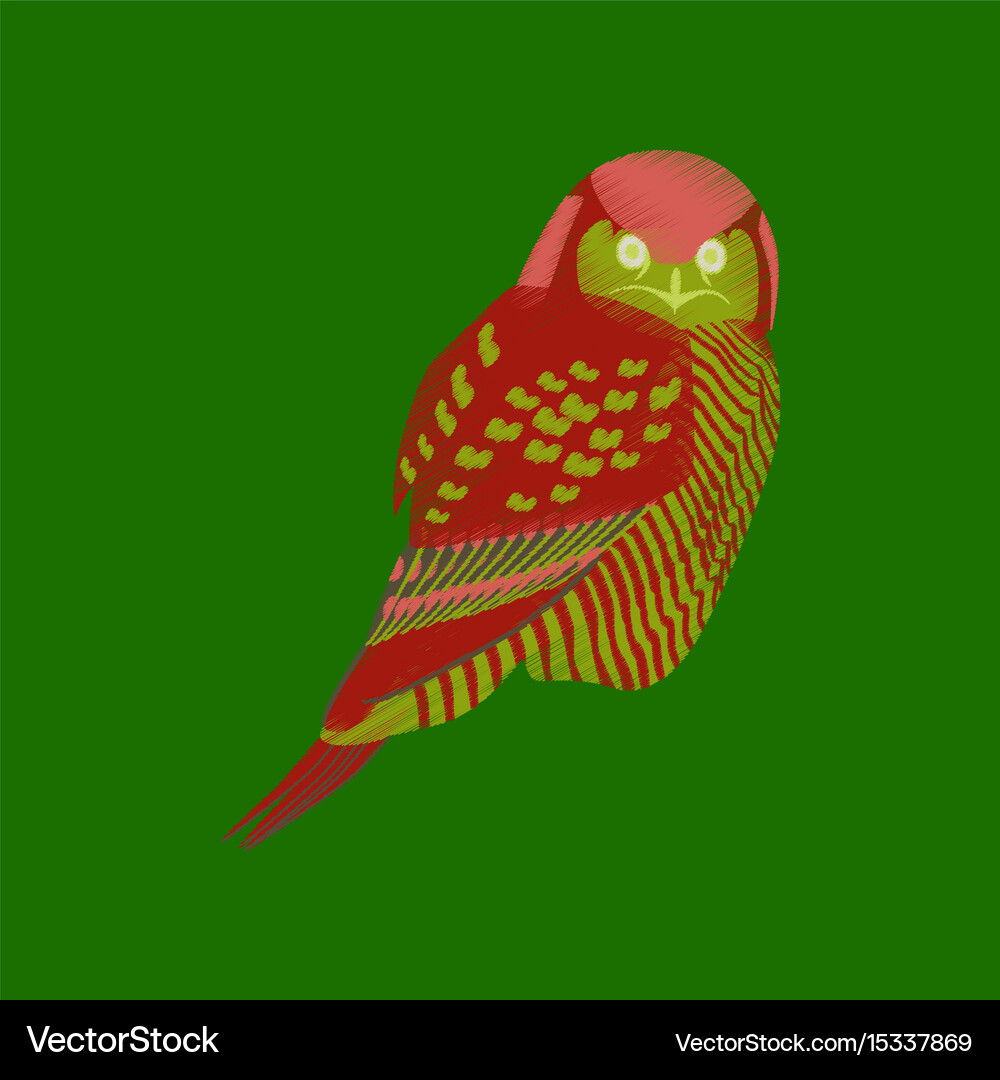 Flat shading style icon owl Royalty Free Vector Image