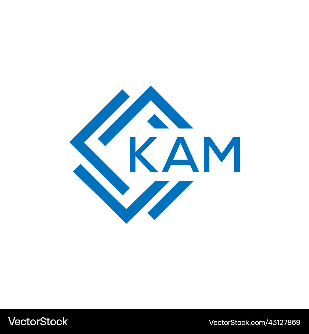 Kam letter logo design on white background Vector Image