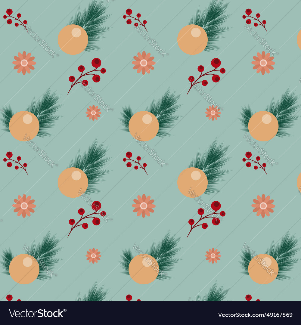Seamless pattern of christmas balls Royalty Free Vector
