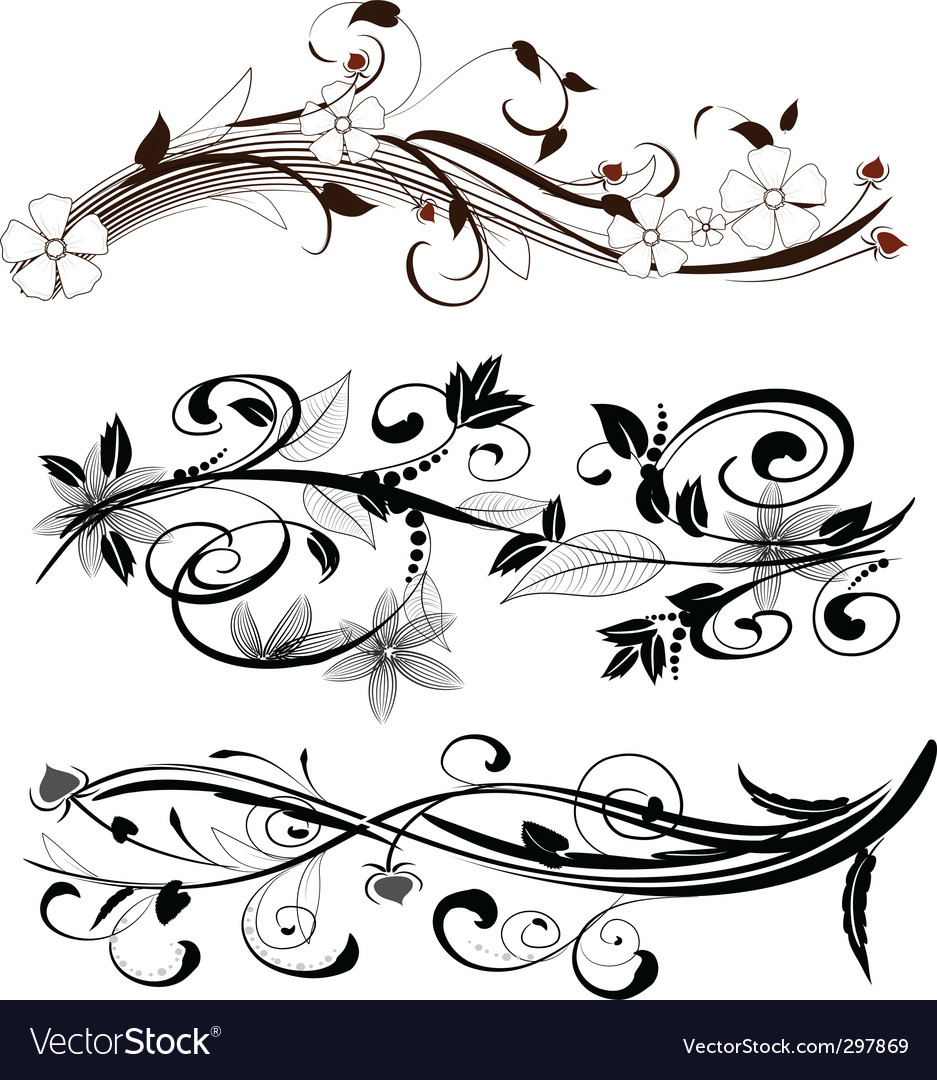 Set different patterns Royalty Free Vector Image