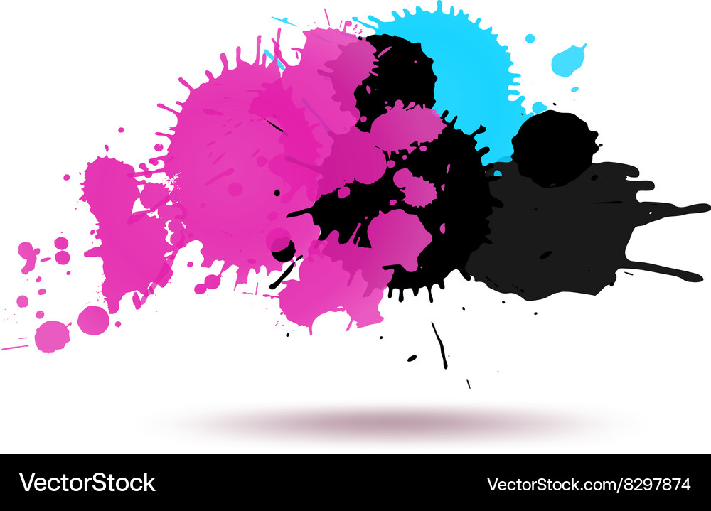Colorful Ink Splatter Royalty Free Vector Image