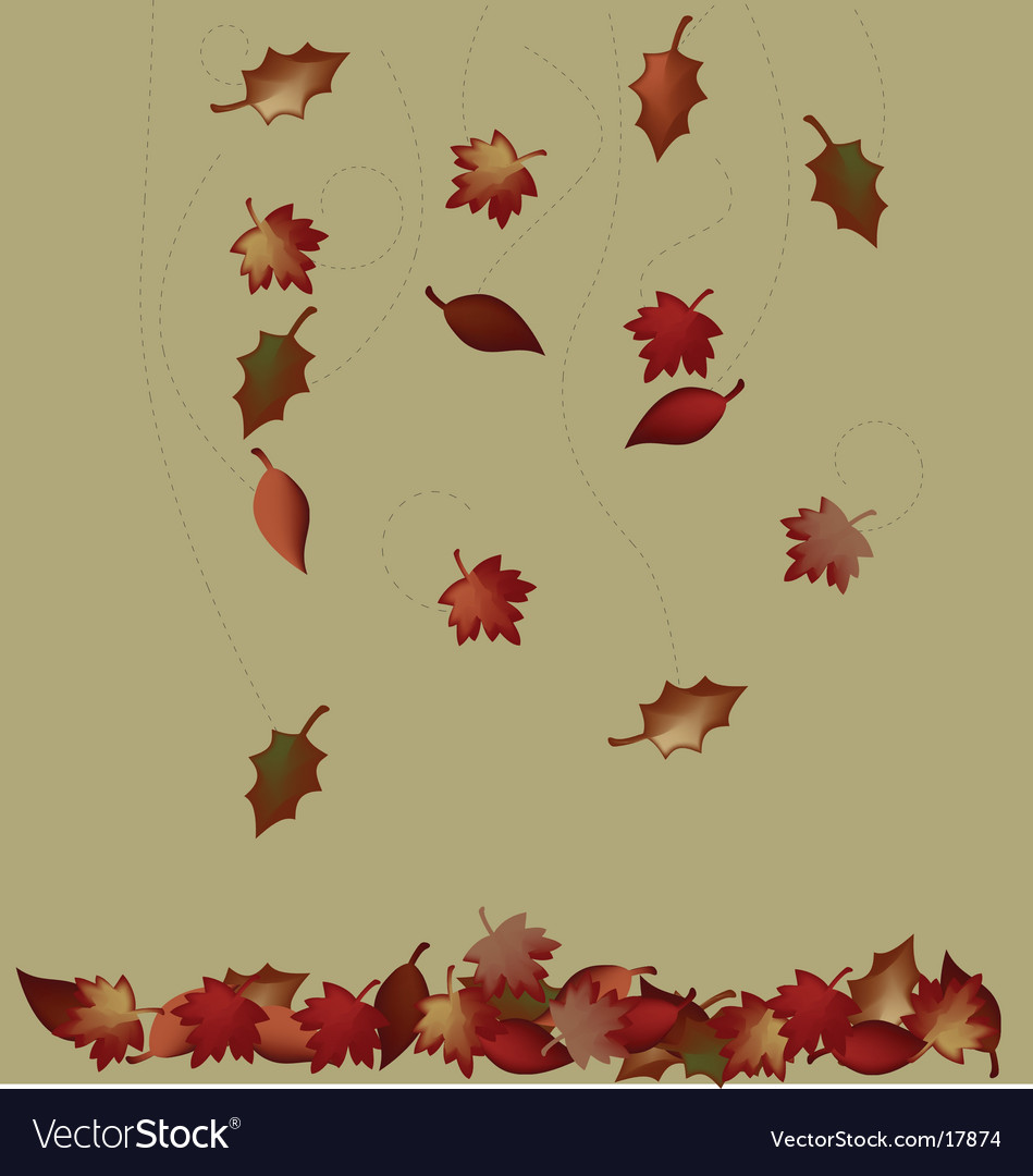 Falling leaves Royalty Free Vector Image - VectorStock