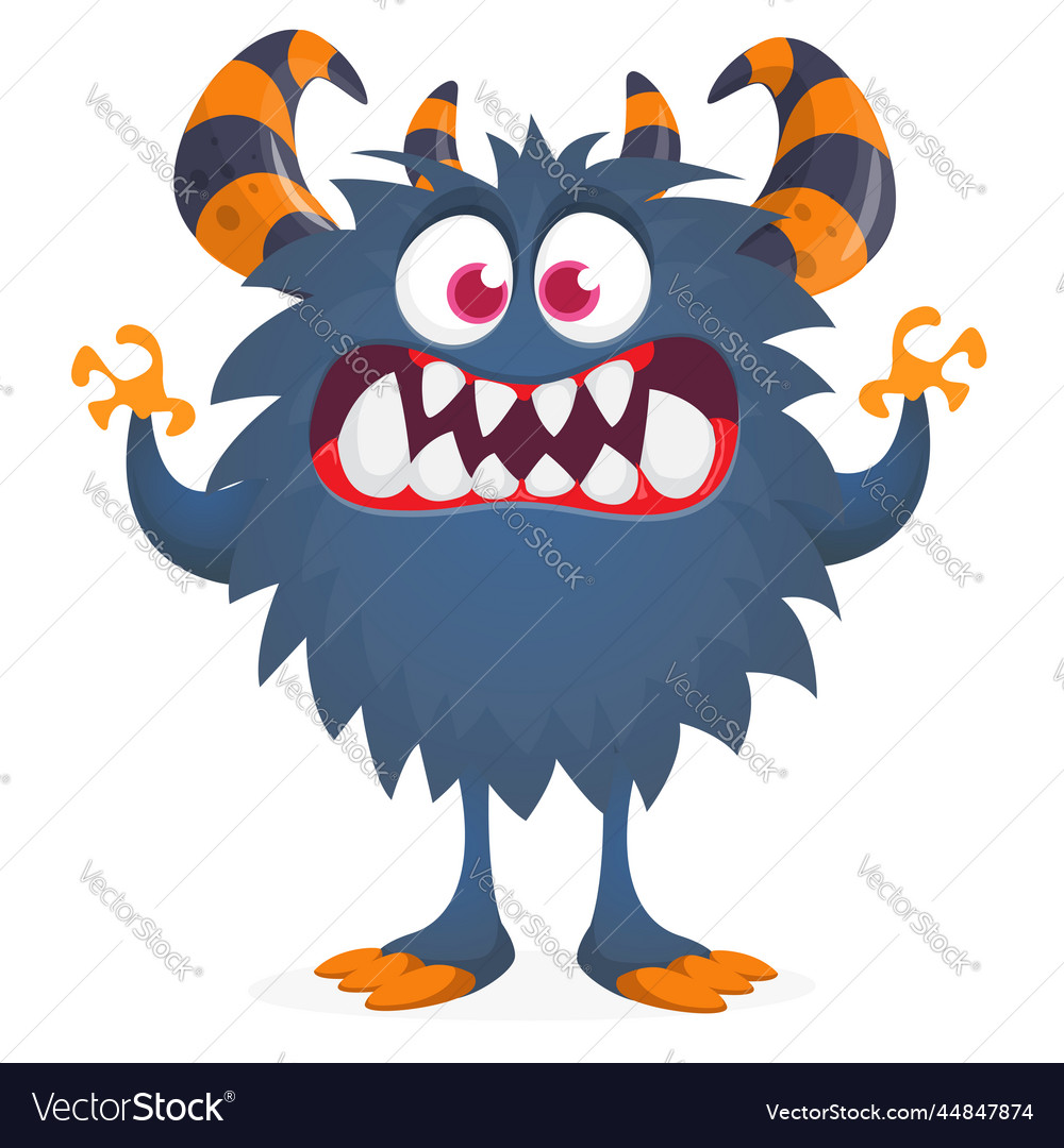 Happy cartoon monster halloween of funny Vector Image