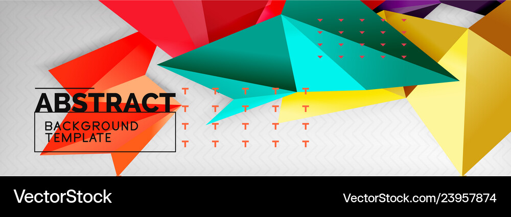 Triangles background techno template Royalty Free Vector