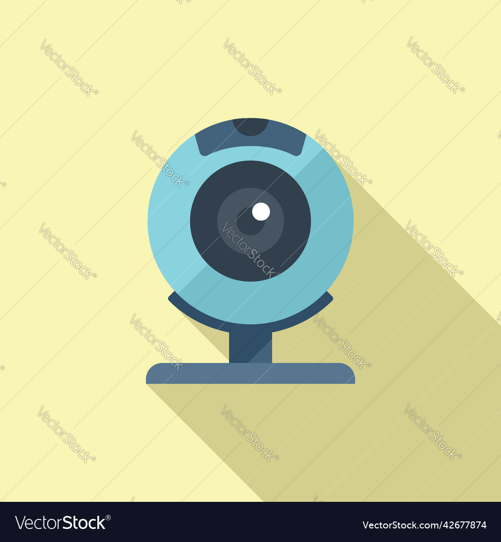 Web camera control icon flat data system Vector Image