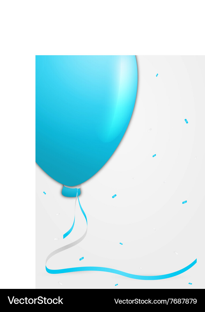 Invitation card with balloon Royalty Free Vector Image