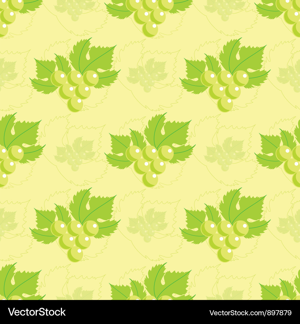 Seamless grapes pattern Royalty Free Vector Image