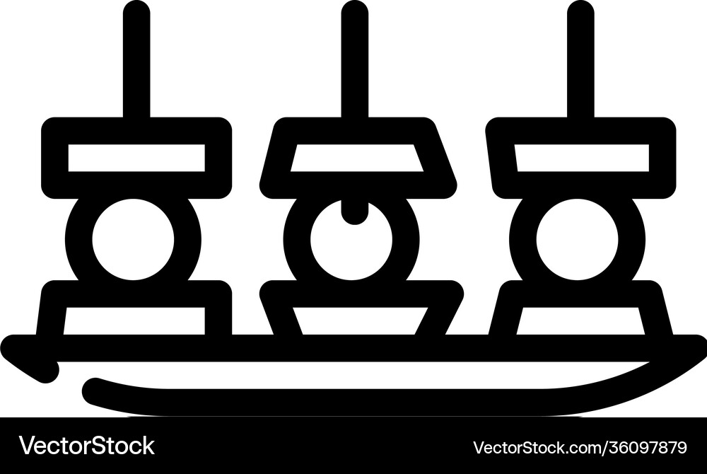 Snack food line icon flat Royalty Free Vector Image