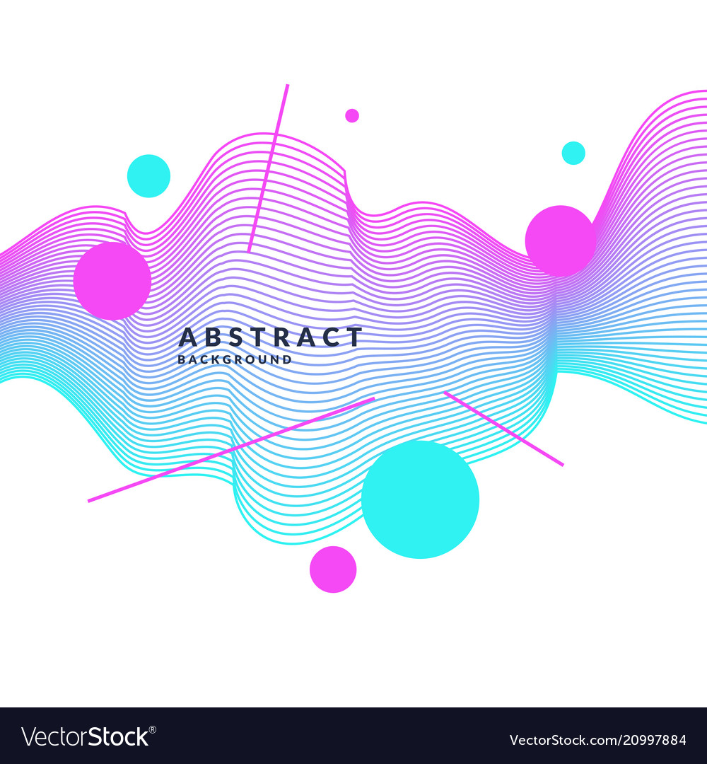 Bright poster with dynamic waves Royalty Free Vector Image