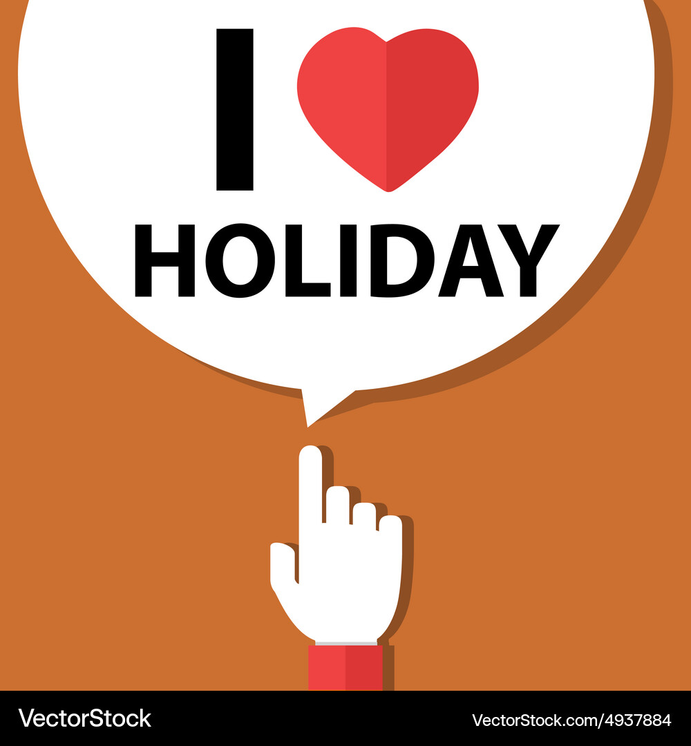 I love holiday forefinger with bubble Royalty Free Vector