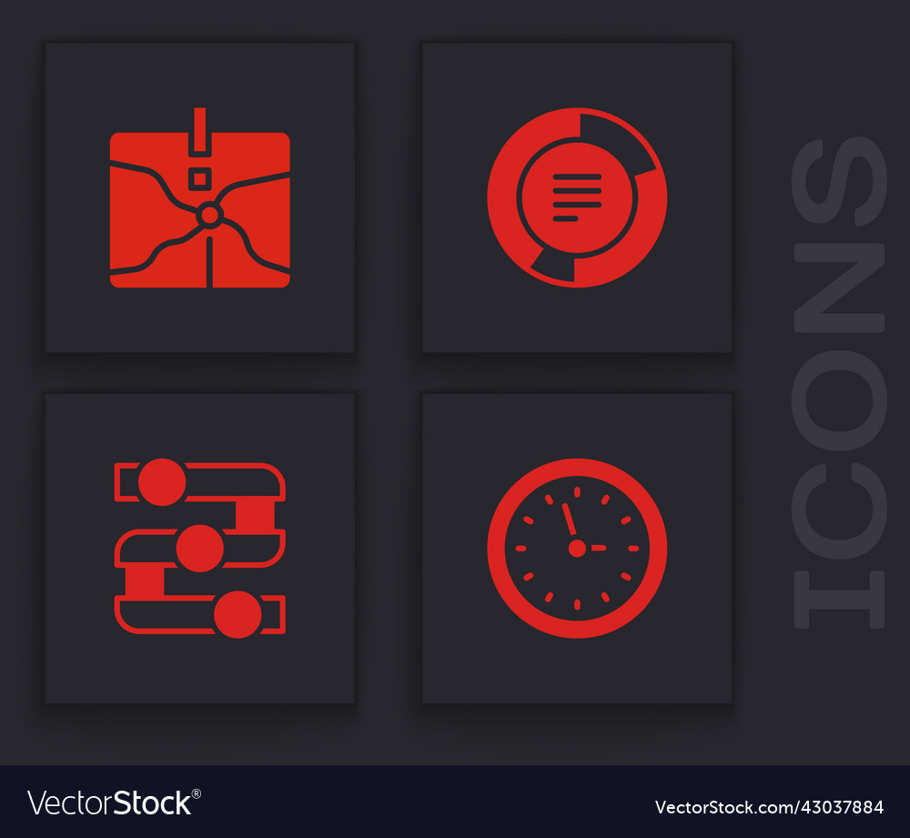 Set clock intersection point pie chart Royalty Free Vector Set clock intersection point pie chart Royalty Free Vector