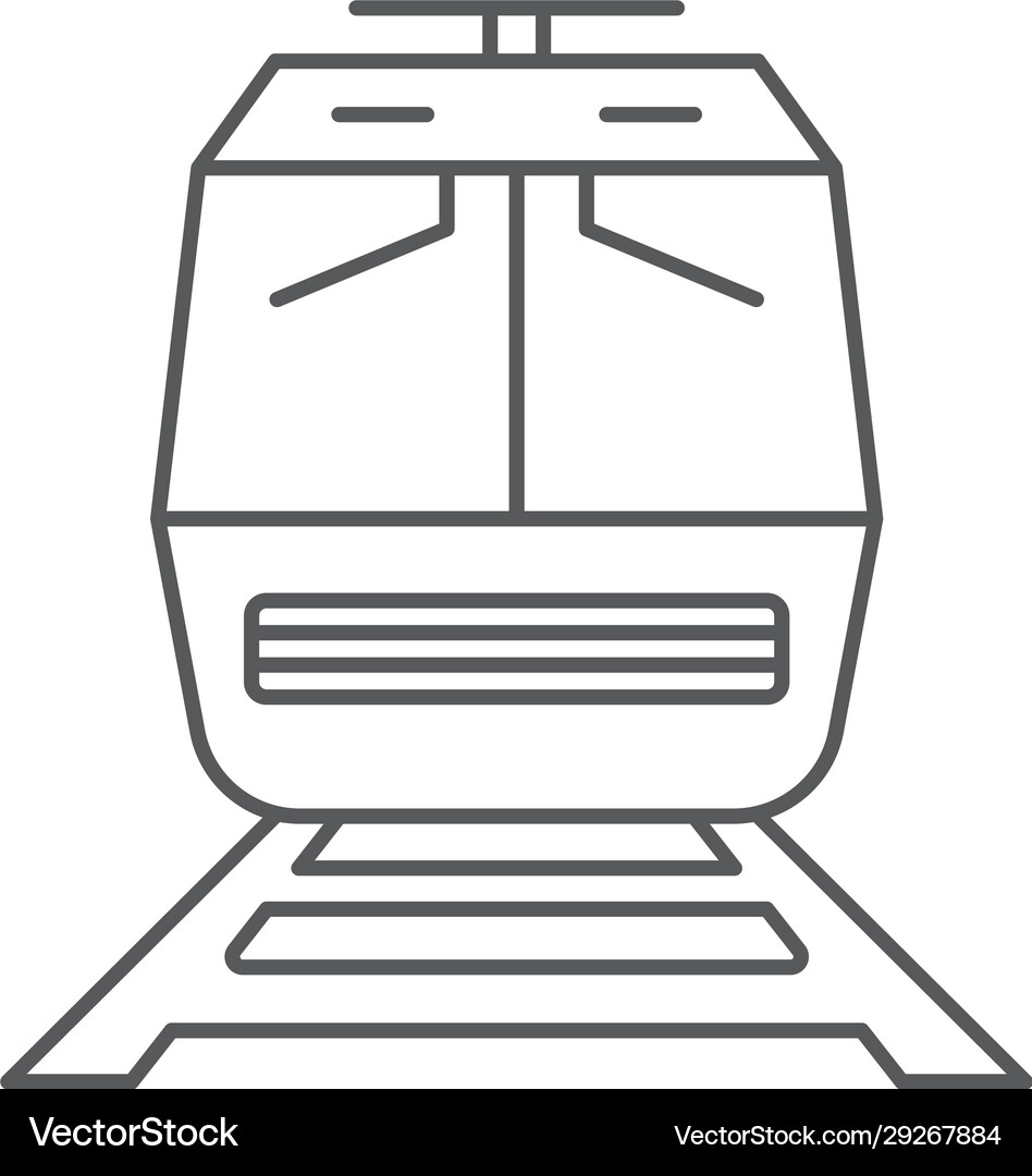 Train on railway icon transportation symbol Vector Image