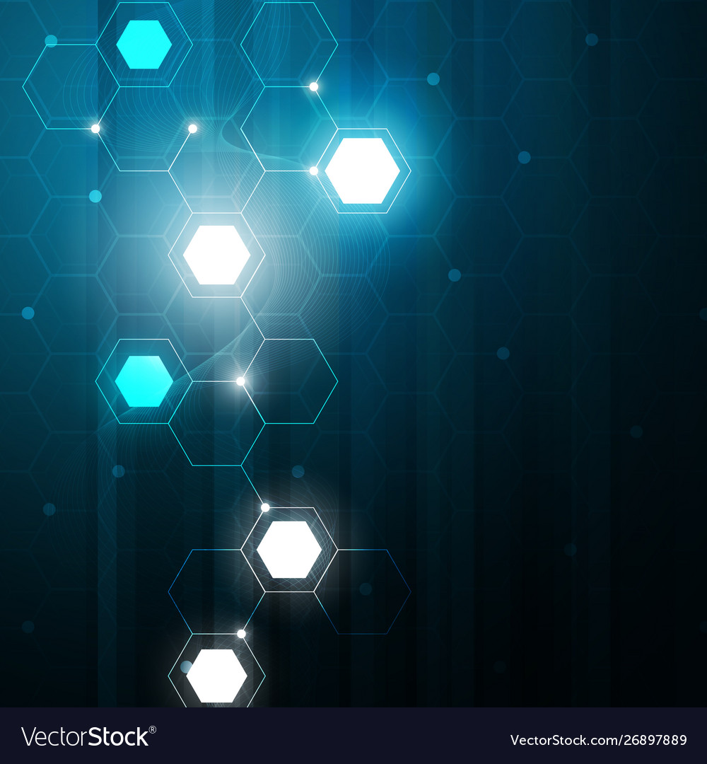 High tech technology geometric Royalty Free Vector Image