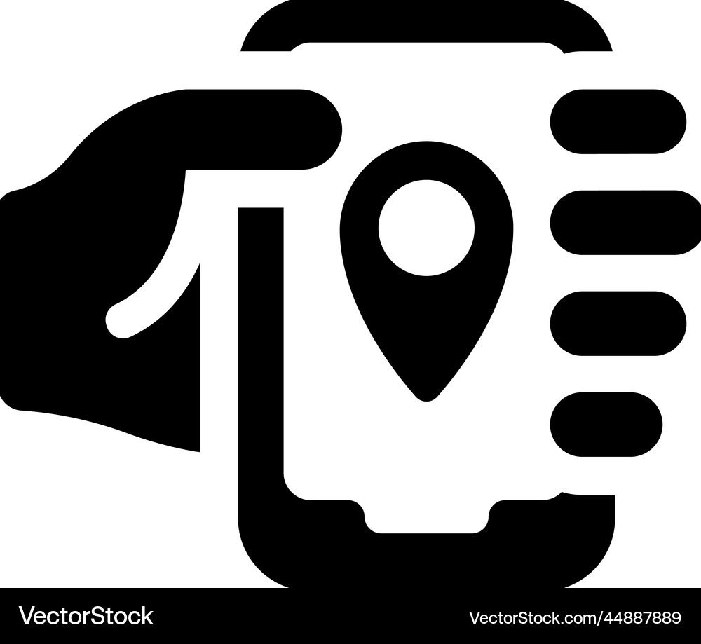Mobile tracking app icon Royalty Free Vector Image