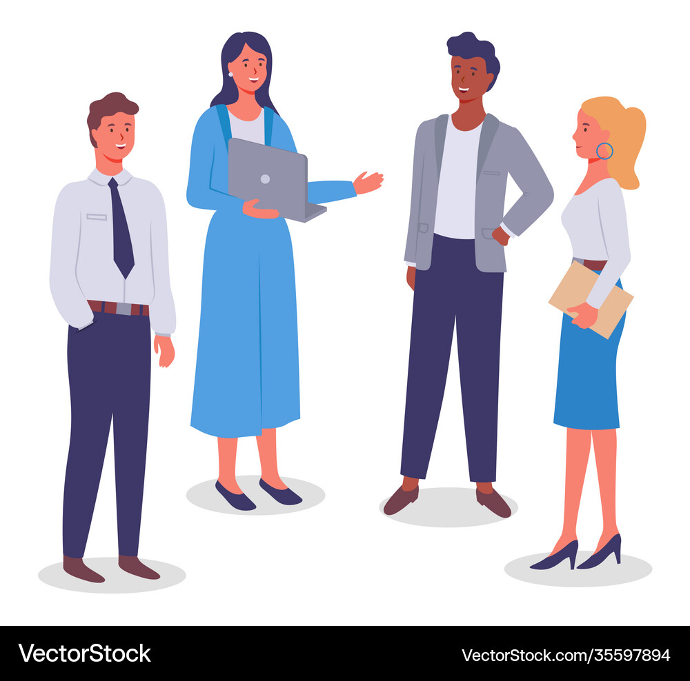 Business meeting communicating colleagues Vector Image