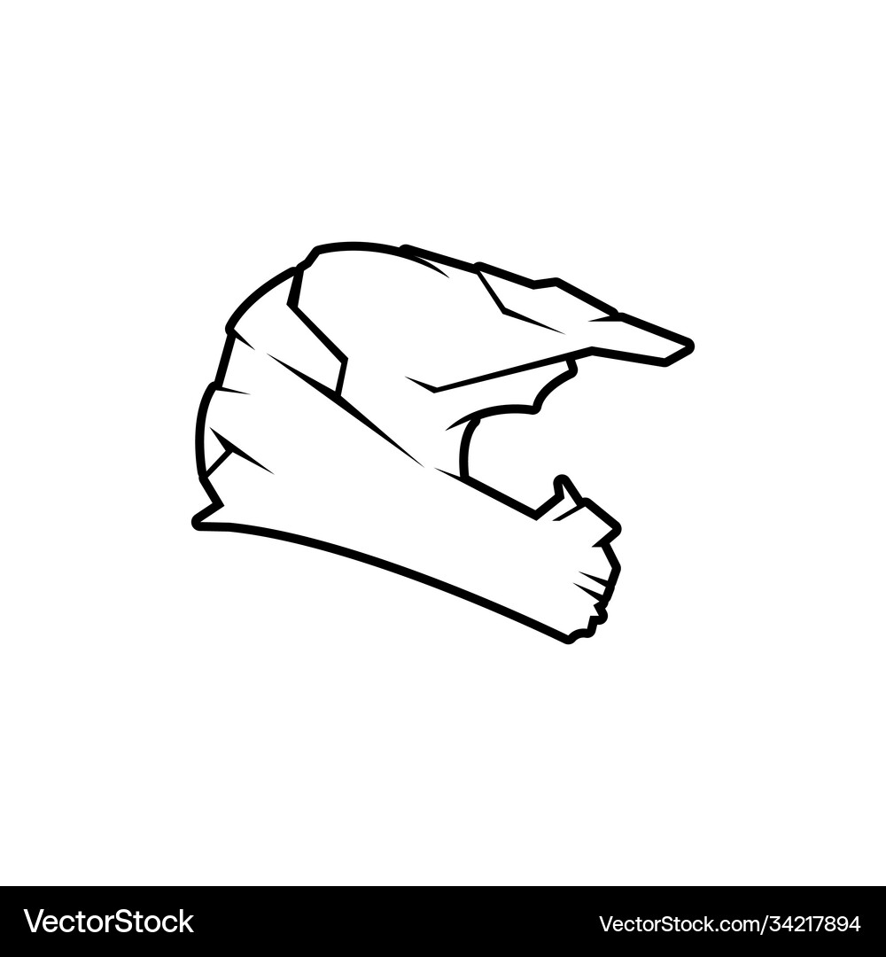 Helmet cross icon template Royalty Free Vector Image