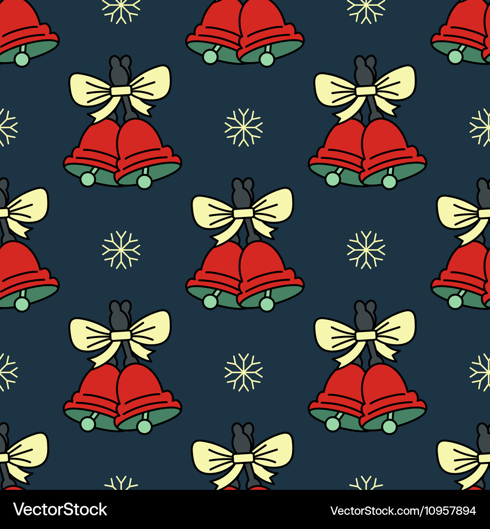 Seamless pattern with christmas bells Royalty Free Vector