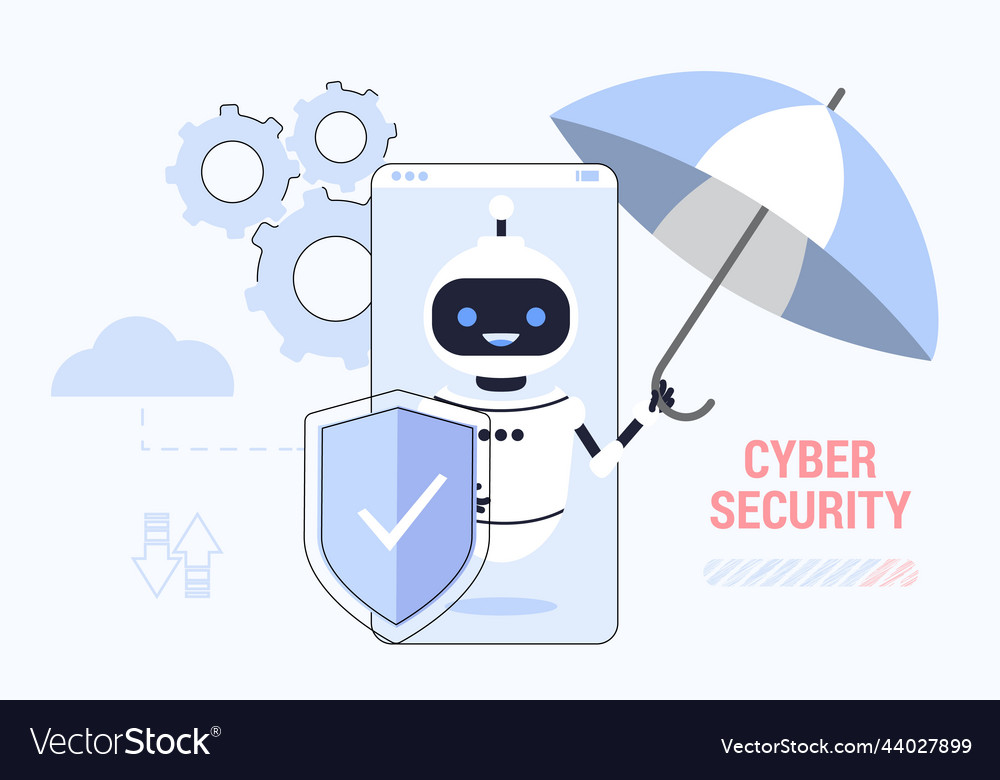 Cybersecurity malware security program industrial Vector Image