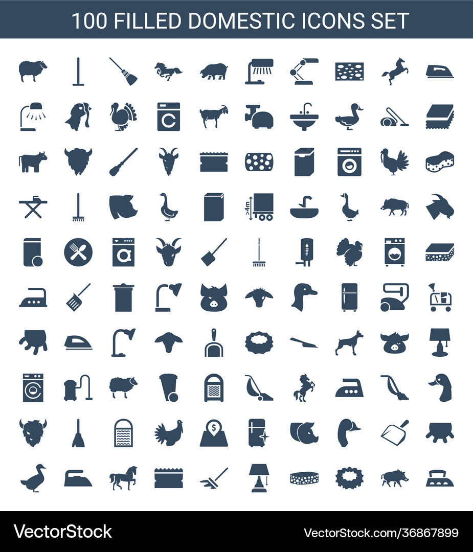 Domestic icons Royalty Free Vector Image - VectorStock