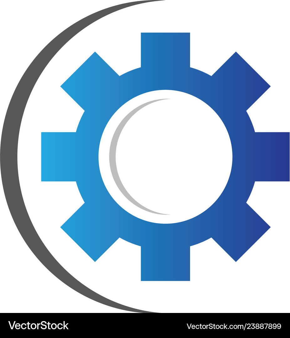 Gear machinery logo icon Royalty Free Vector Image