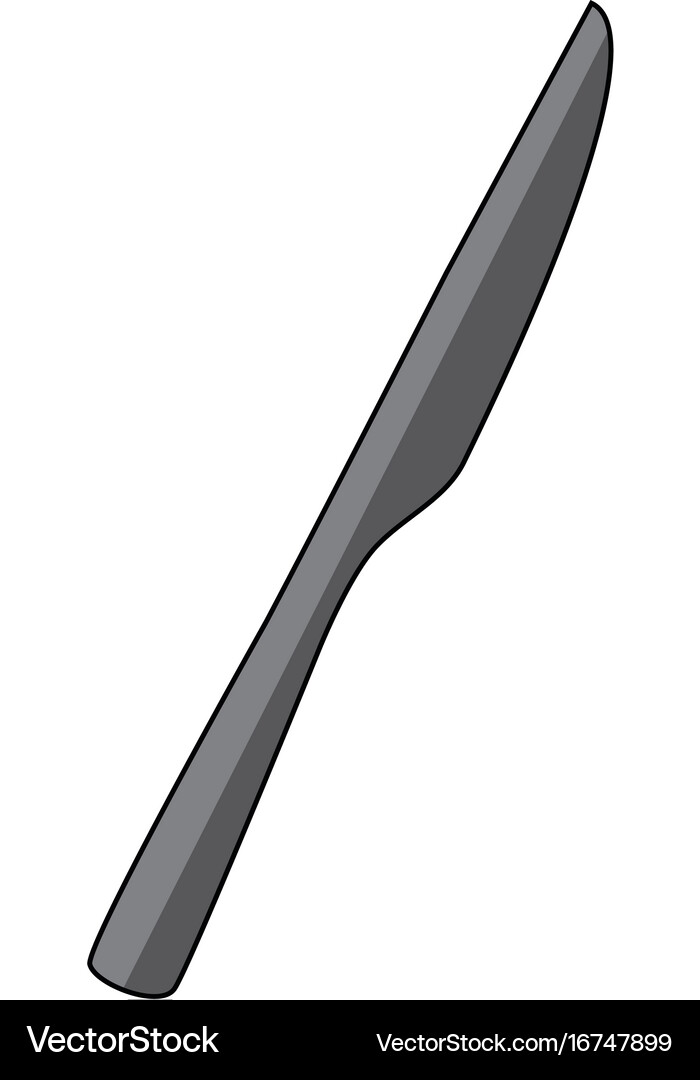 Knife cutlery eating utensil kitchen icon Vector Image