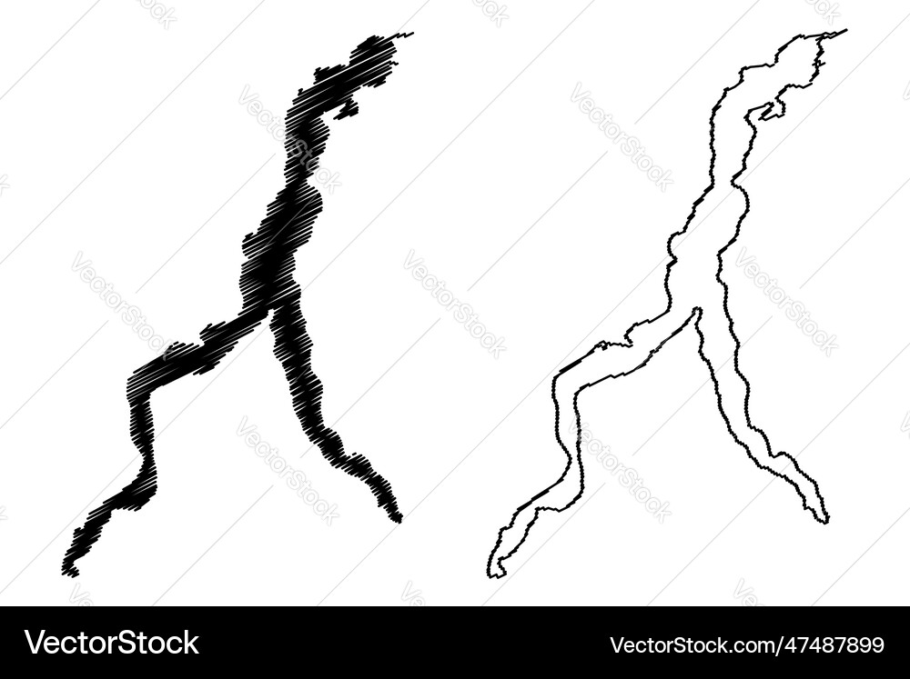 Lake como italian republic italy map scribble Vector Image