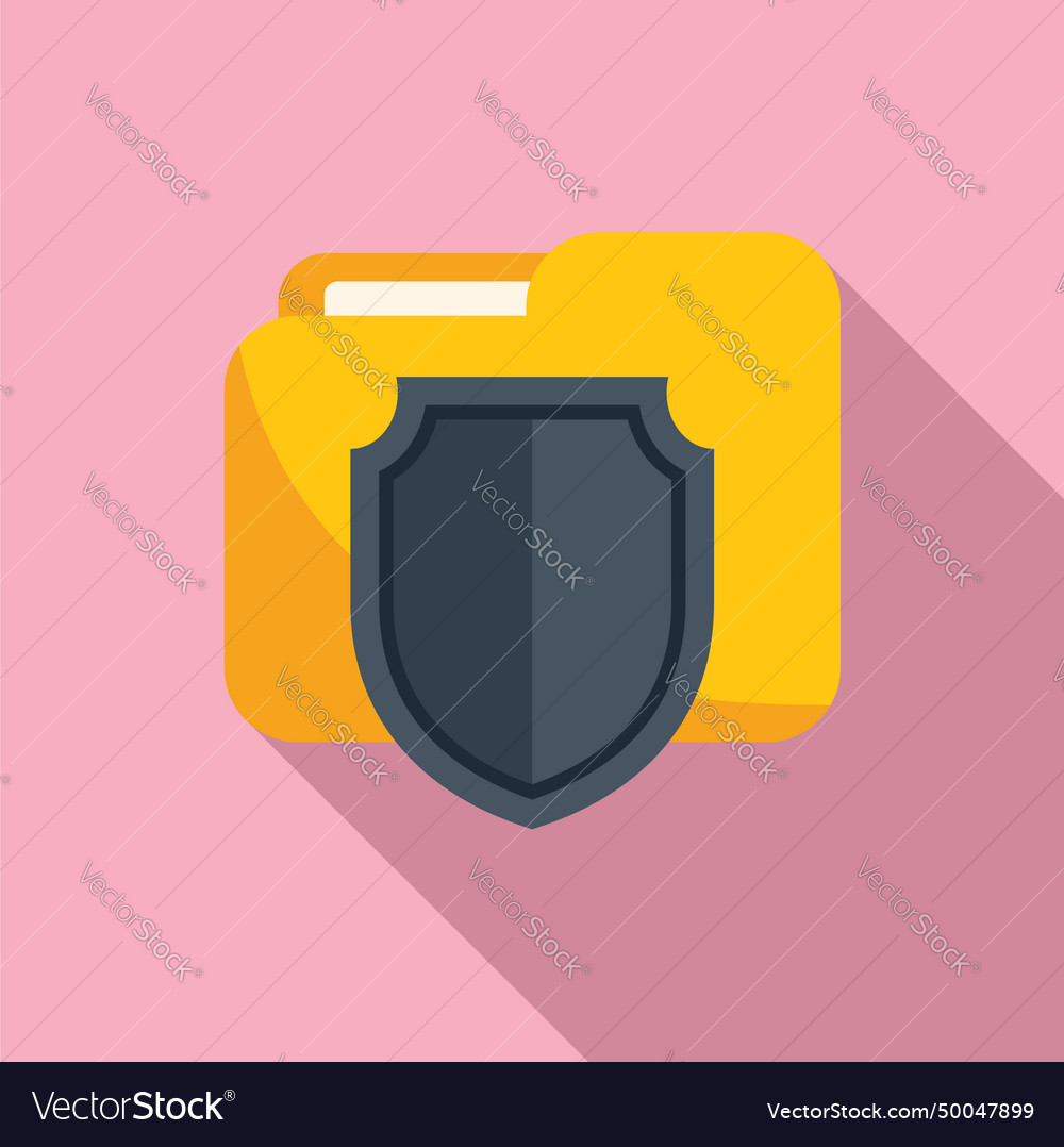 Locked secured folder icon flat document Vector Image