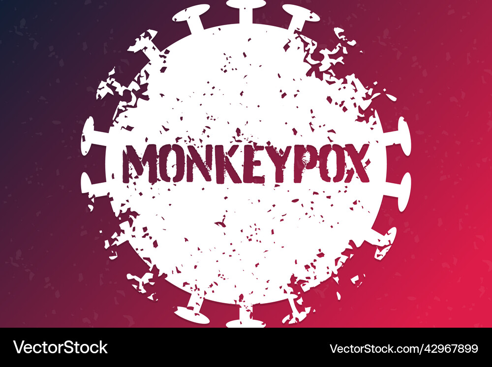 Monkeypox outbreak 2022 template for background Vector Image