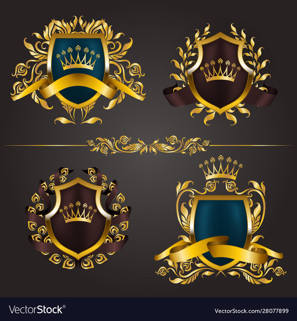 Monogram logos set Royalty Free Vector Image - VectorStock