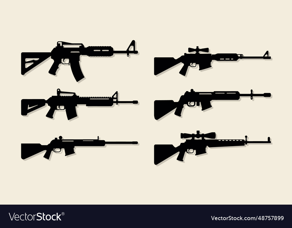 Weaponry graphics bundle Royalty Free Vector Image