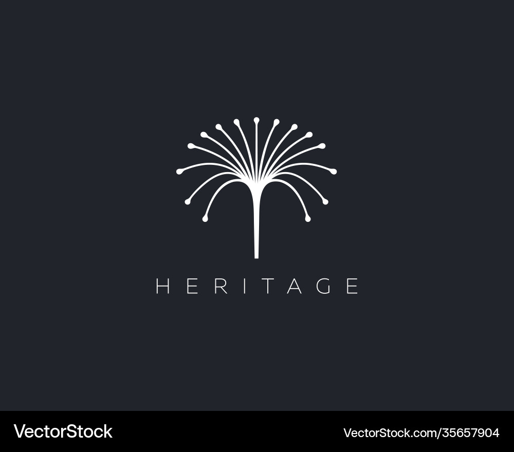 Abstract flower with water drops dew simple logo Vector Image