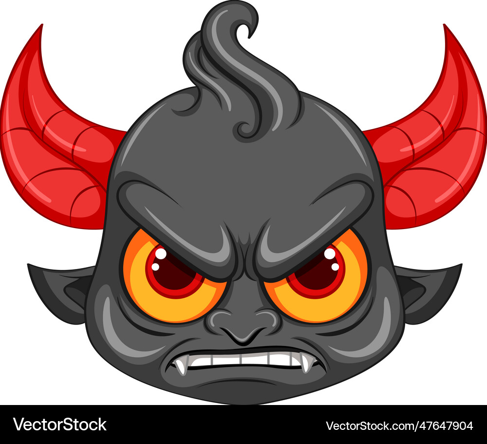 Angry devil cartoon character Royalty Free Vector Image