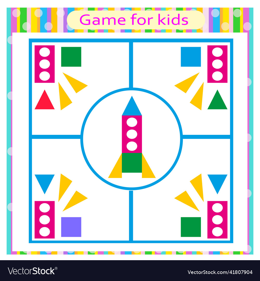 Educational logical game for kids Royalty Free Vector Image