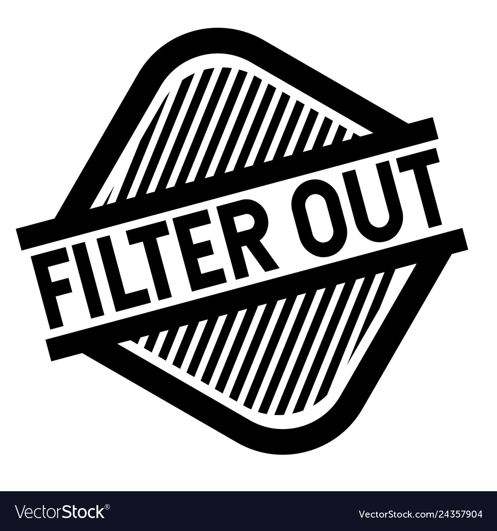 Filter out stamp on white Royalty Free Vector Image