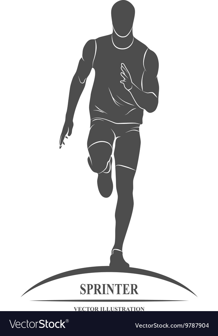 Running sprinter athlete Royalty Free Vector Image