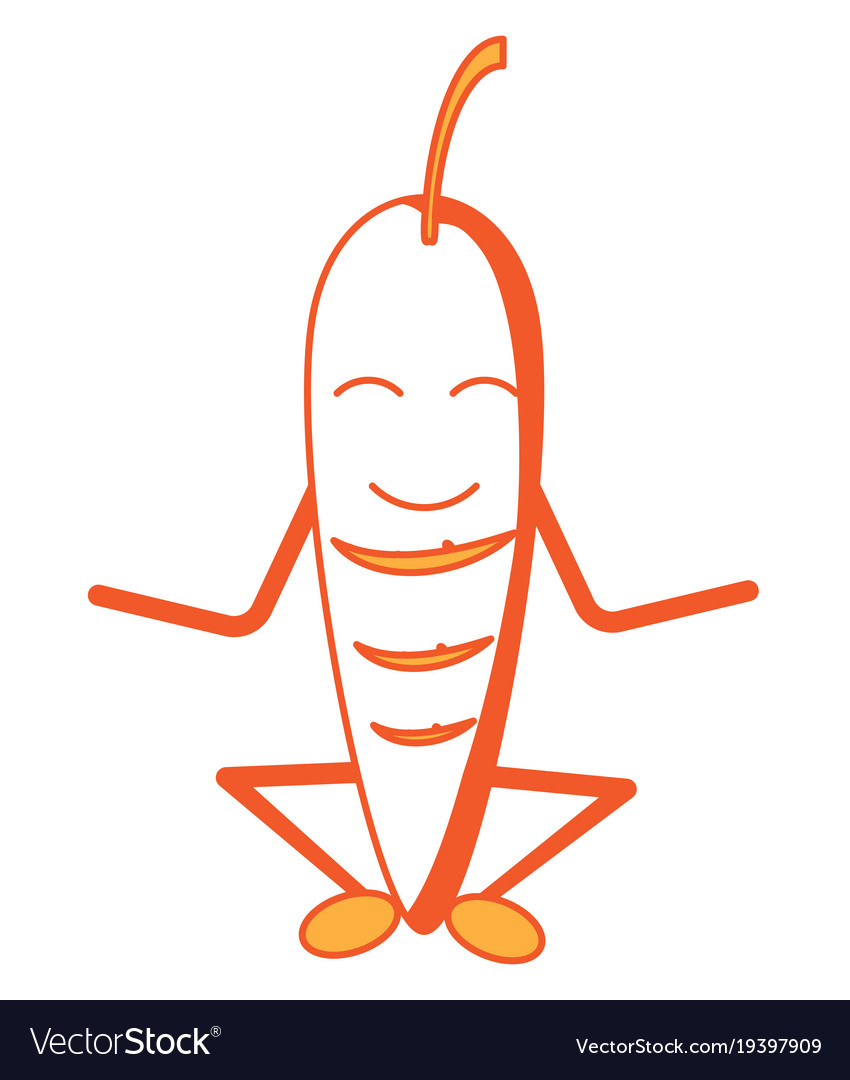Kawaii carrot icon Royalty Free Vector Image - VectorStock