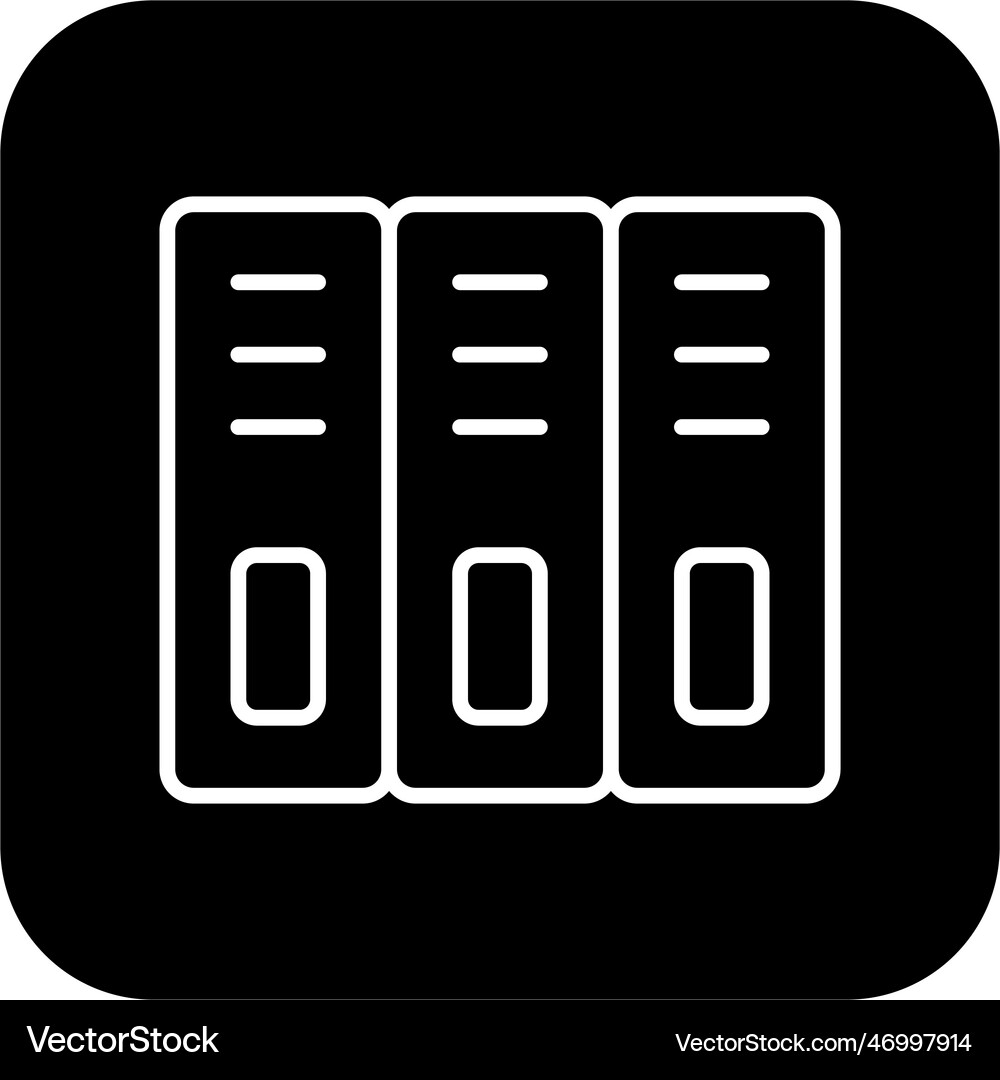File folder business and office icon with black Vector Image