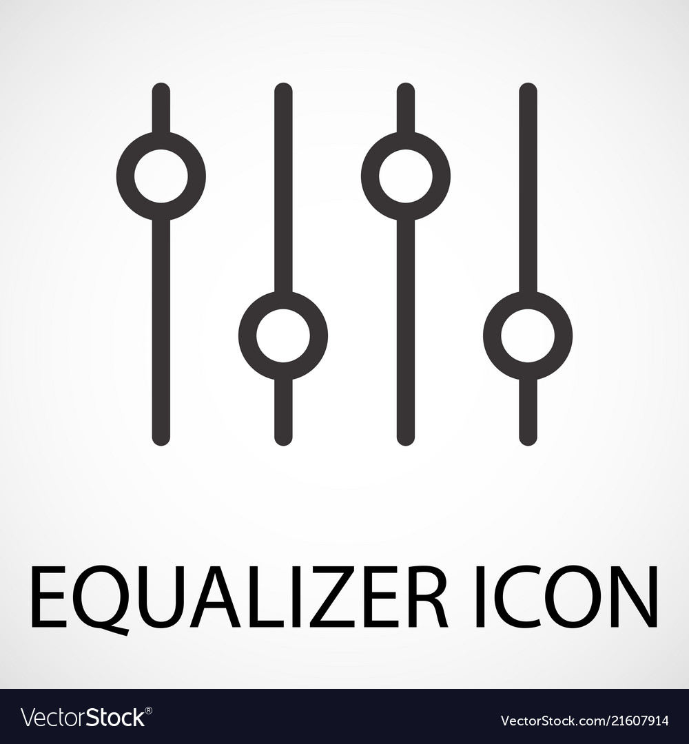 Simple equalizer icon Royalty Free Vector Image