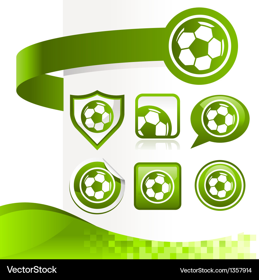 Soccer ball design kit Royalty Free Vector Image