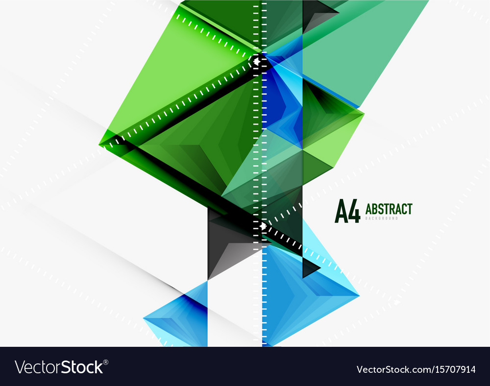 Triangular low poly a4 size geometric Royalty Free Vector