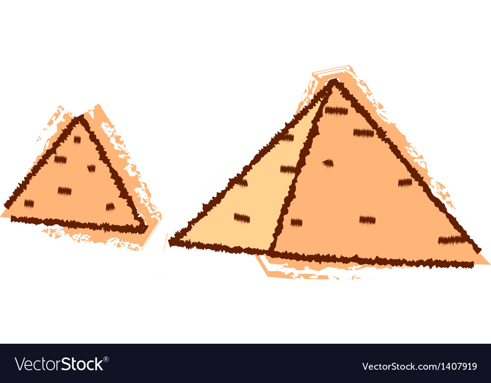A pair of pyramids Royalty Free Vector Image - VectorStock